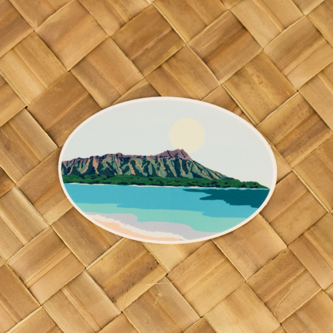 Diamond Head Sticker – Misha Hawaii Home